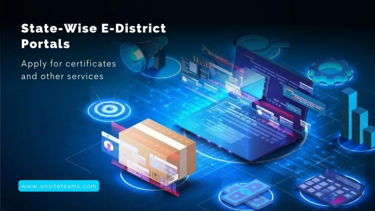 State-wise E-District Portals | Apply for Certificates & Other Service