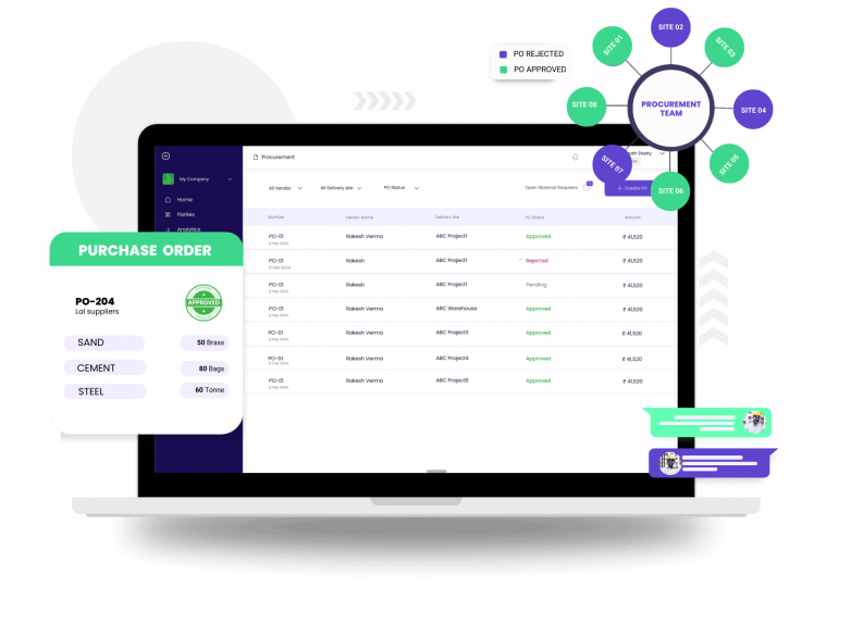 Material Purchase Order - Onsite Teams - Simplifying Projects